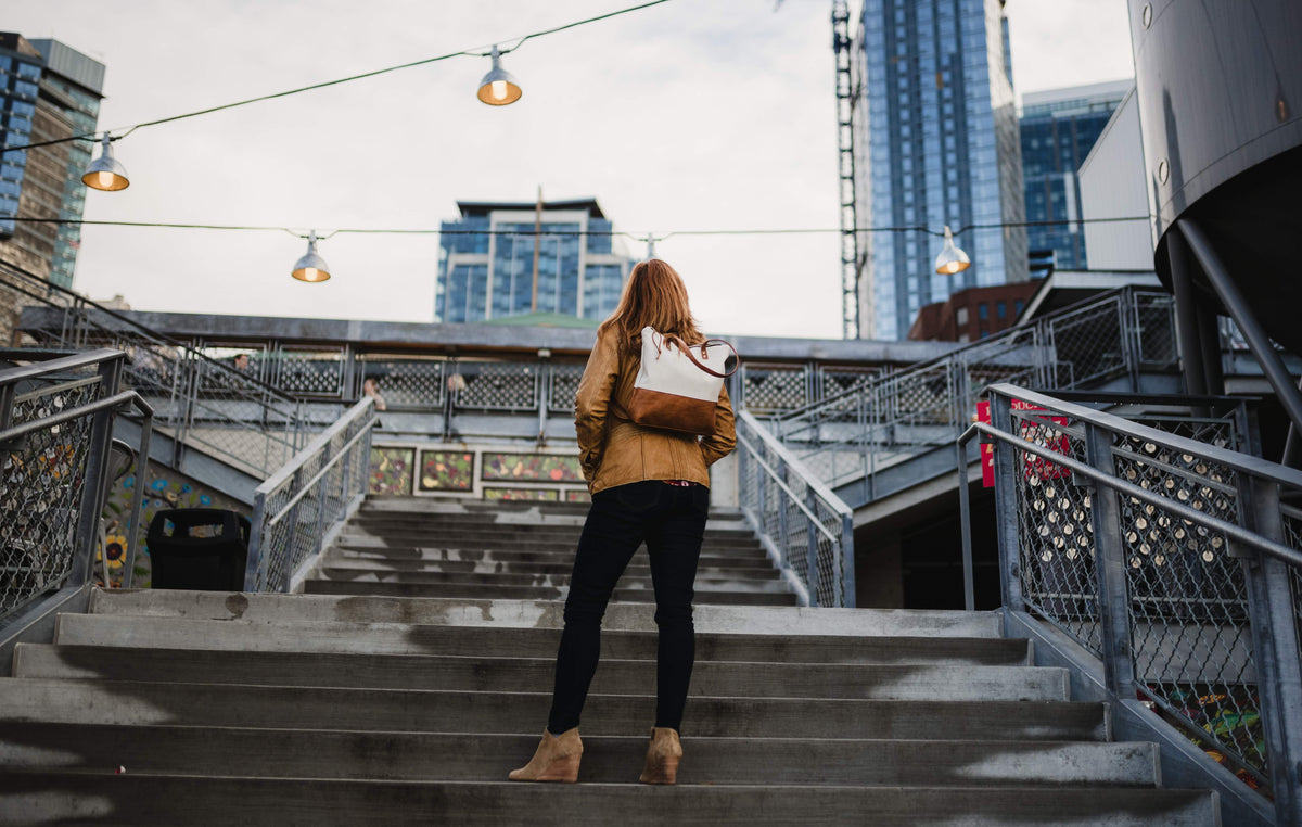 Modern Traveler Backpack | Cream + Cognac – Sea & Pine