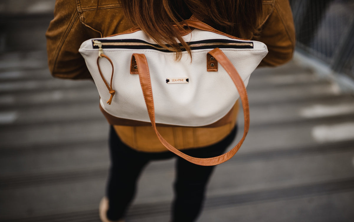 Modern Traveler Backpack | Cream + Cognac – Sea & Pine